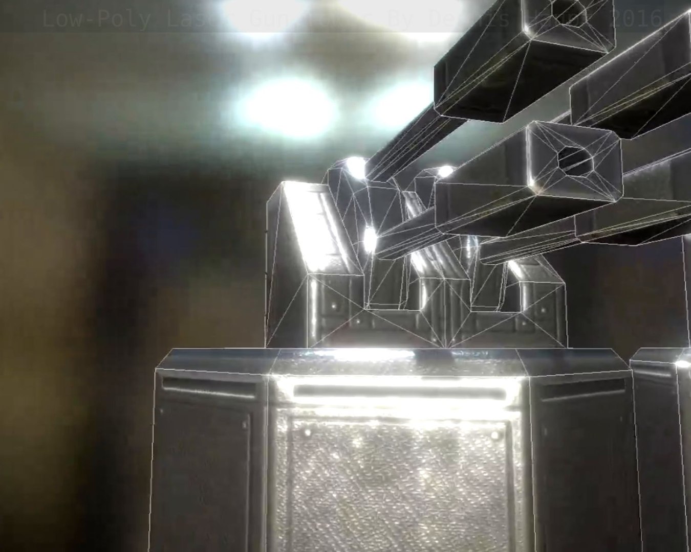 3d Model Low-poly Laser Gun Tower