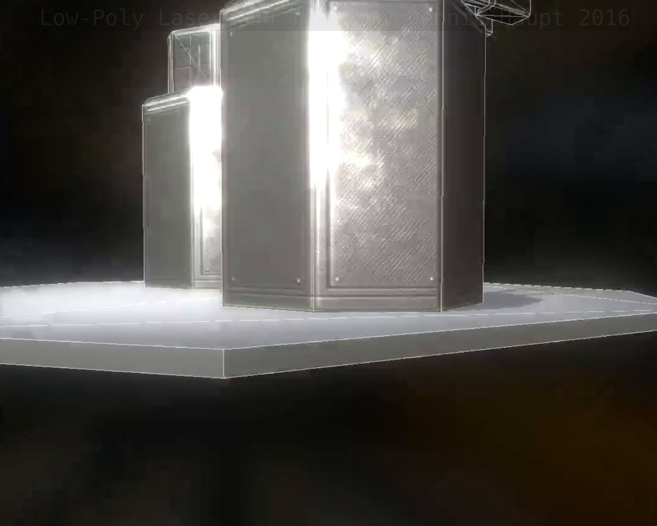 3d Model Low-poly Laser Gun Tower