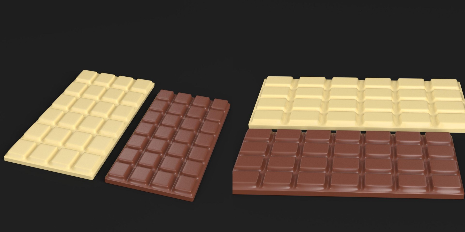 Chocolate bars 3D model - TurboSquid 1484982