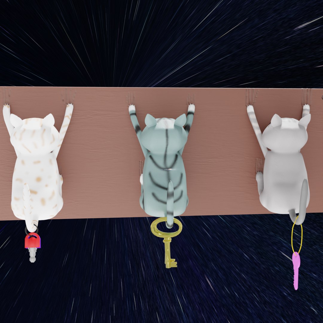 3D Cat Key Holder - TurboSquid 2235201