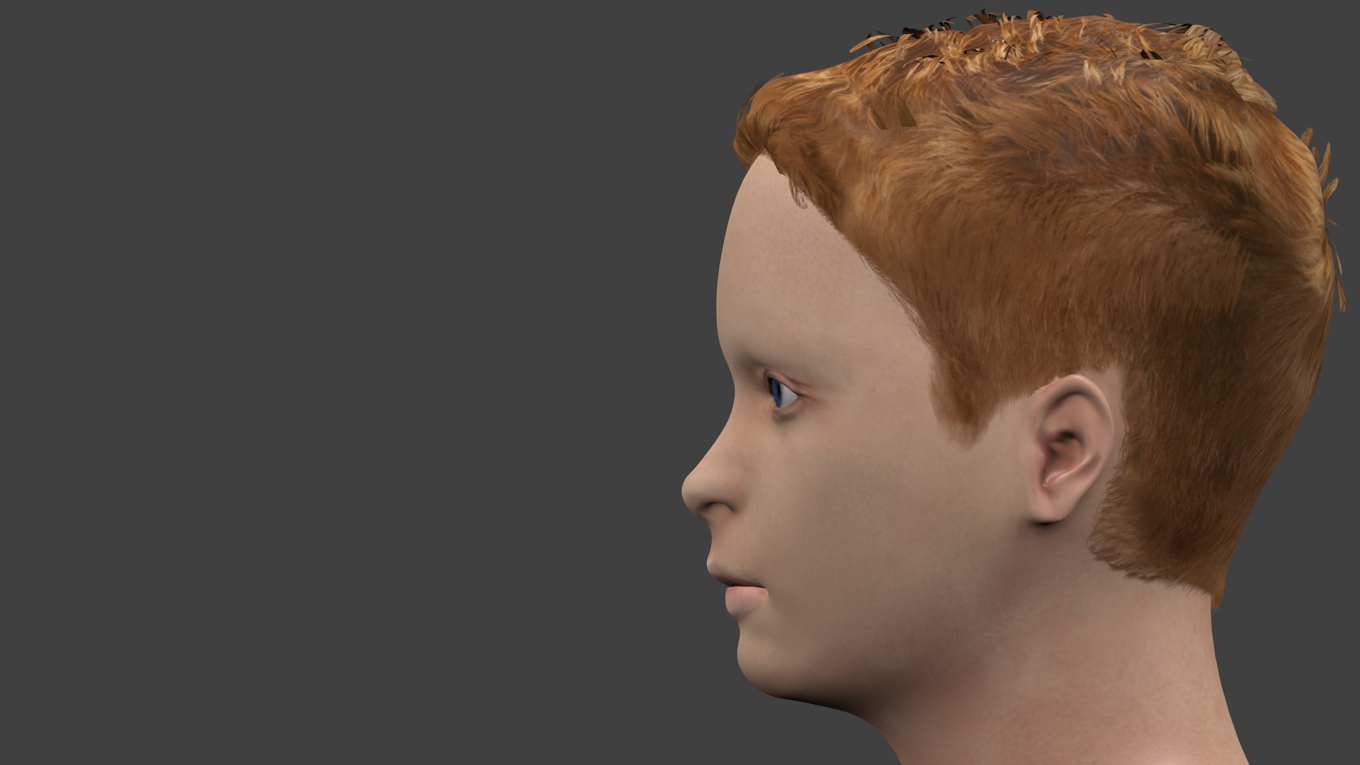 3d 3ds Realistic Child Boy Head Face