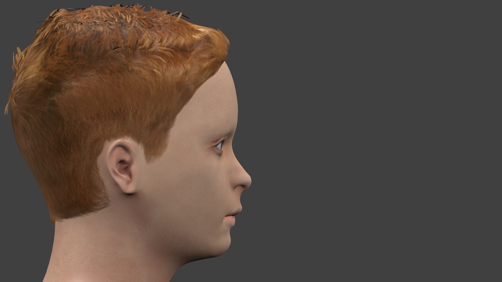 3d 3ds Realistic Child Boy Head Face