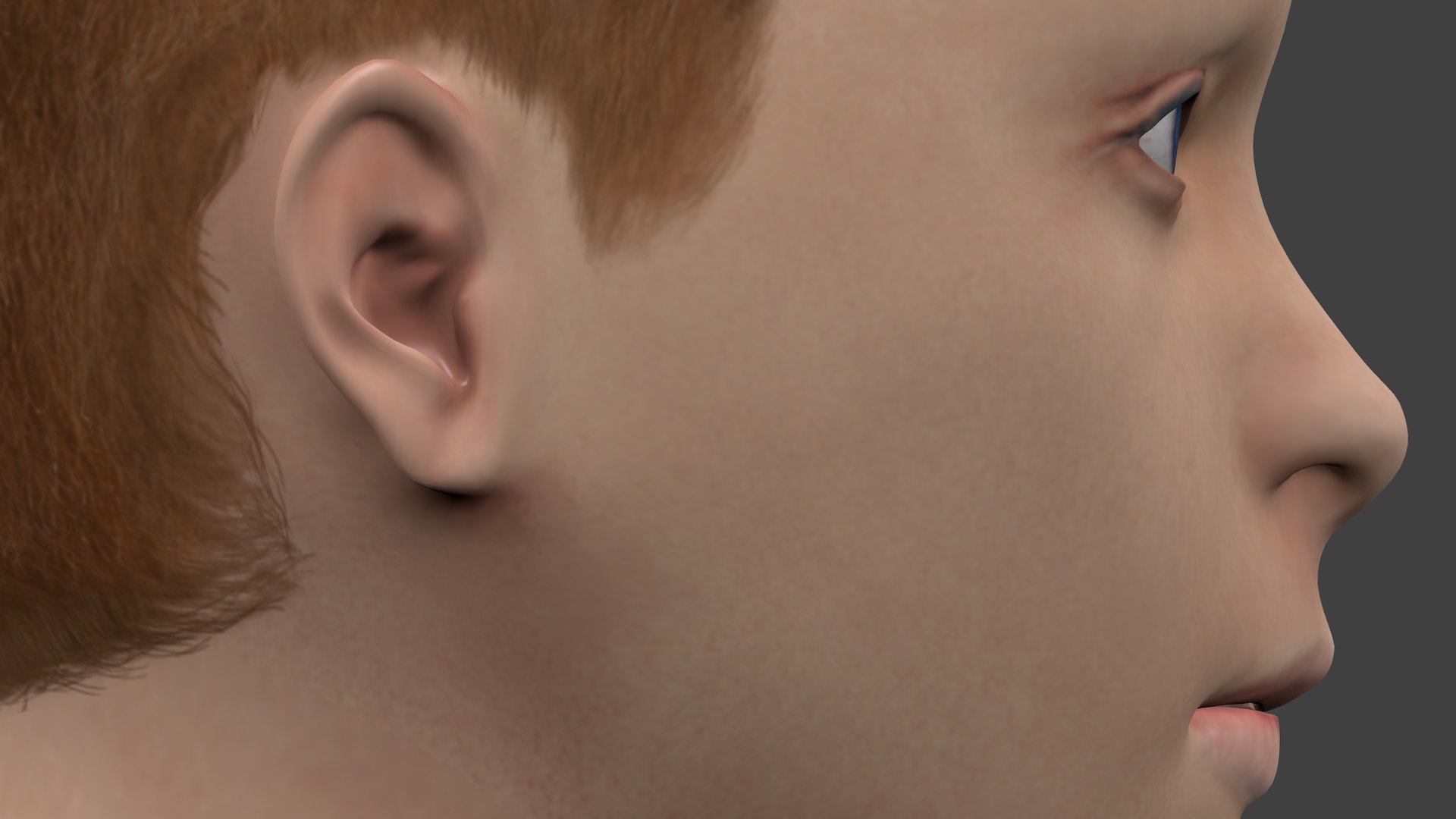 3d 3ds Realistic Child Boy Head Face