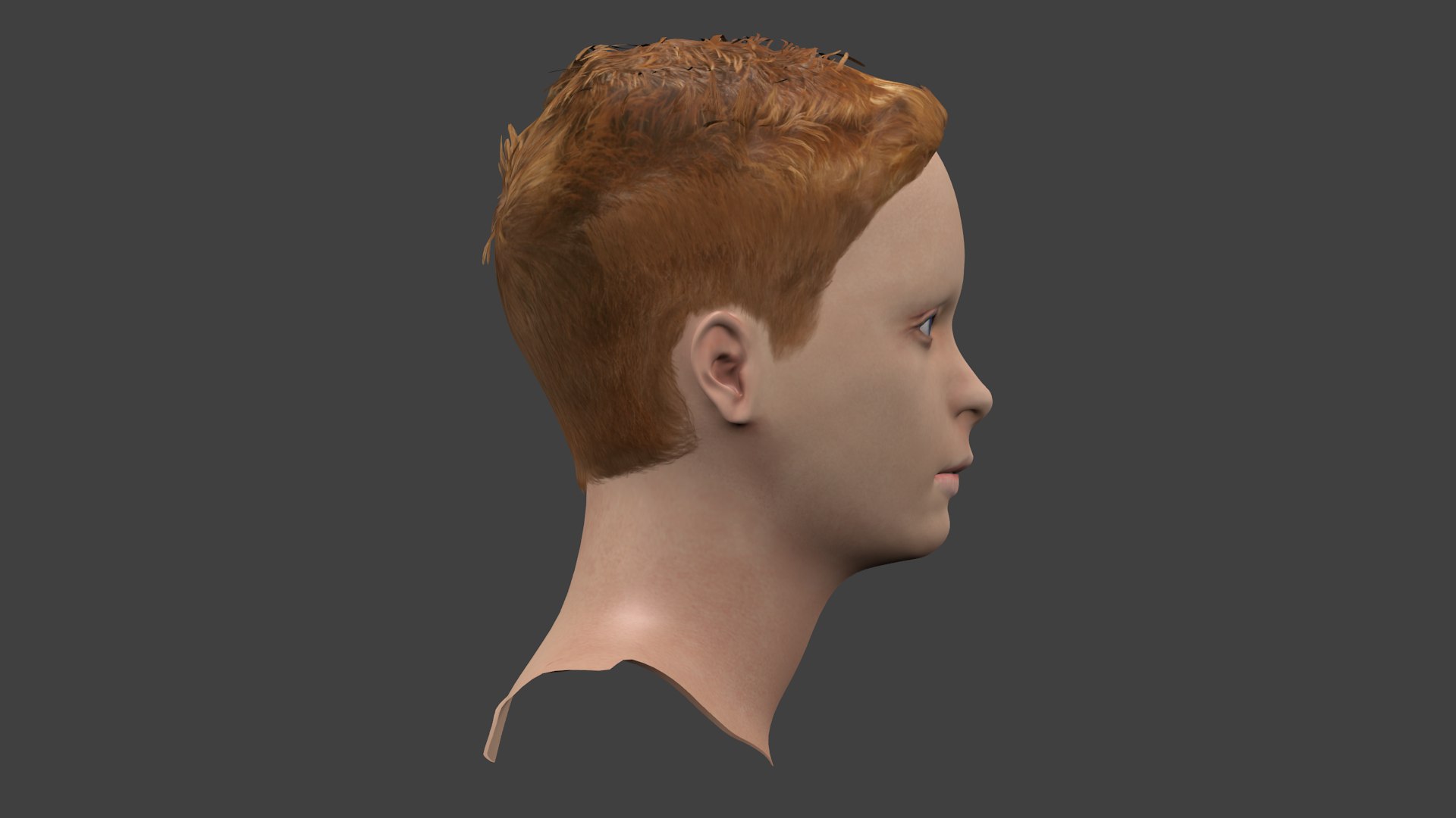 3d 3ds Realistic Child Boy Head Face