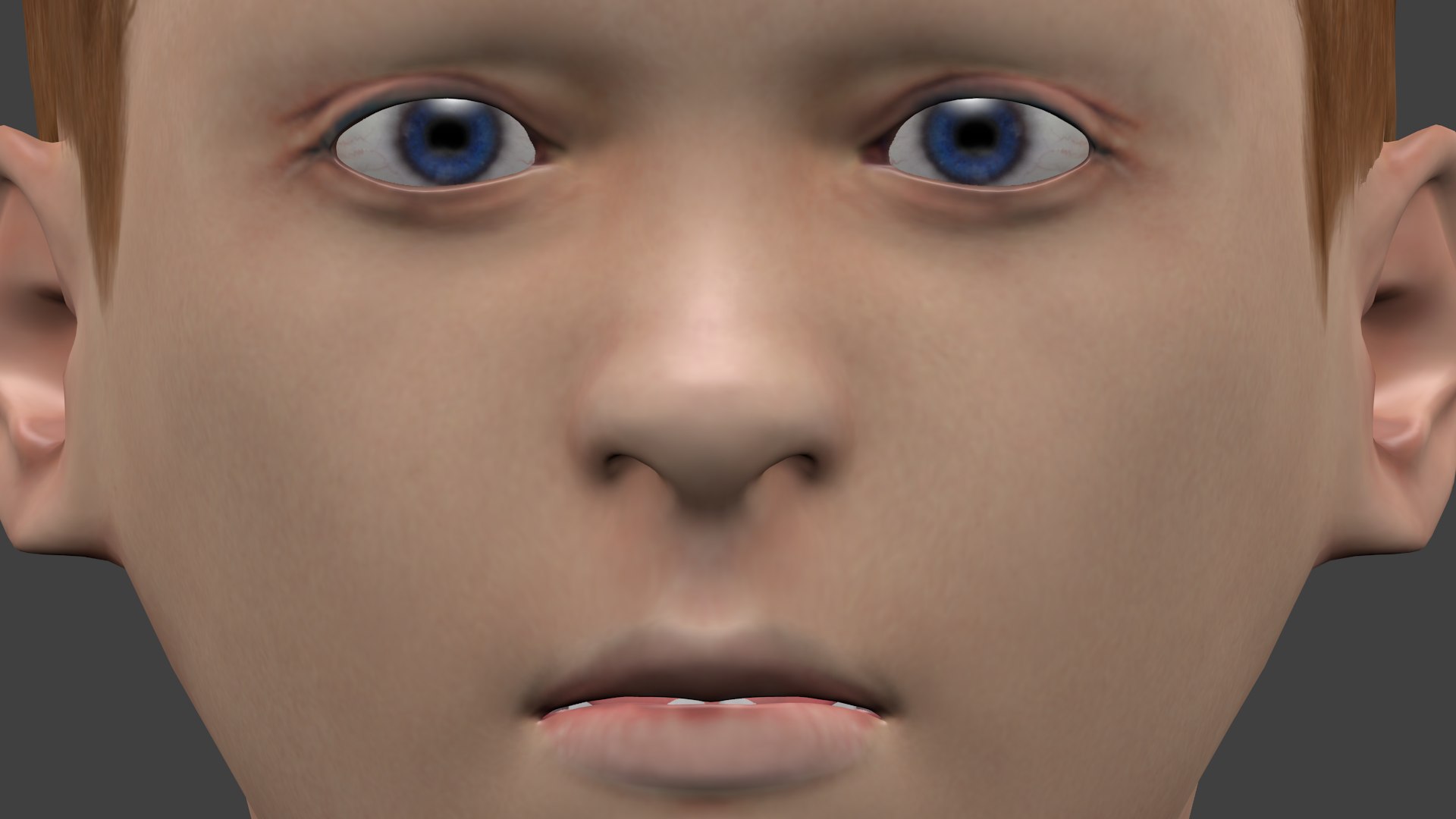3d 3ds Realistic Child Boy Head Face