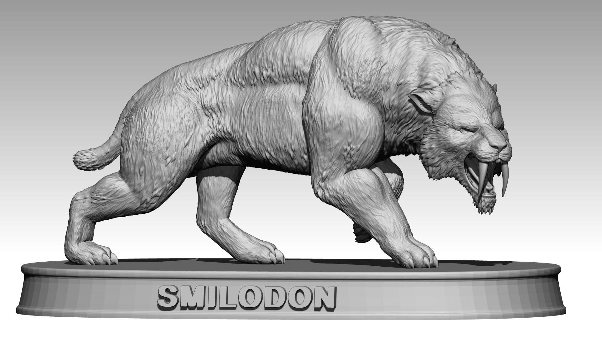 Smilodon Figure 3d Model Turbosquid 1990766