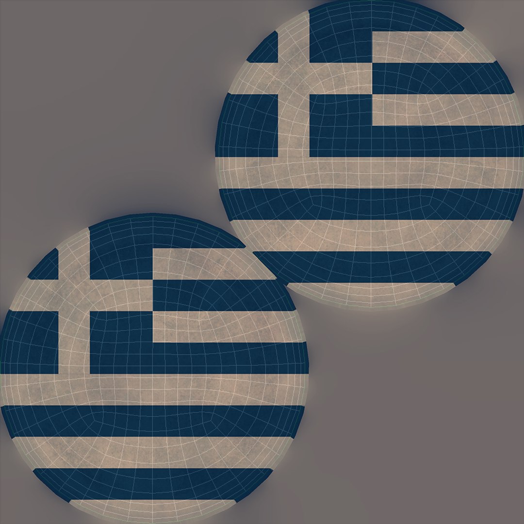 Greece Flag Icon 3D Model - TurboSquid 2063128
