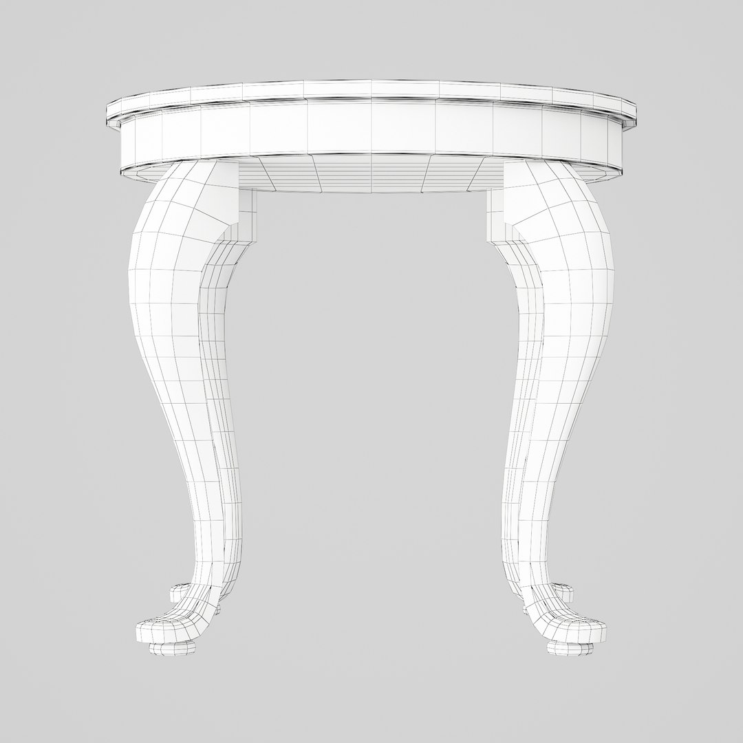 Classic Side Table Model - TurboSquid 2138476