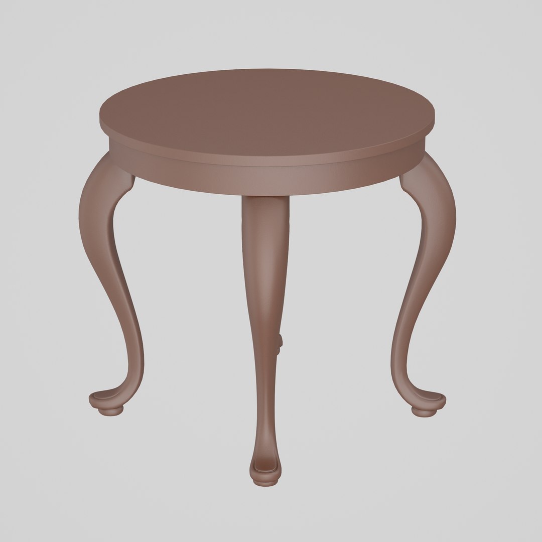 Classic Side Table Model - TurboSquid 2138476