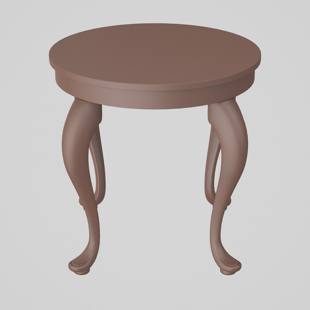 Classic Side Table Model - TurboSquid 2138476
