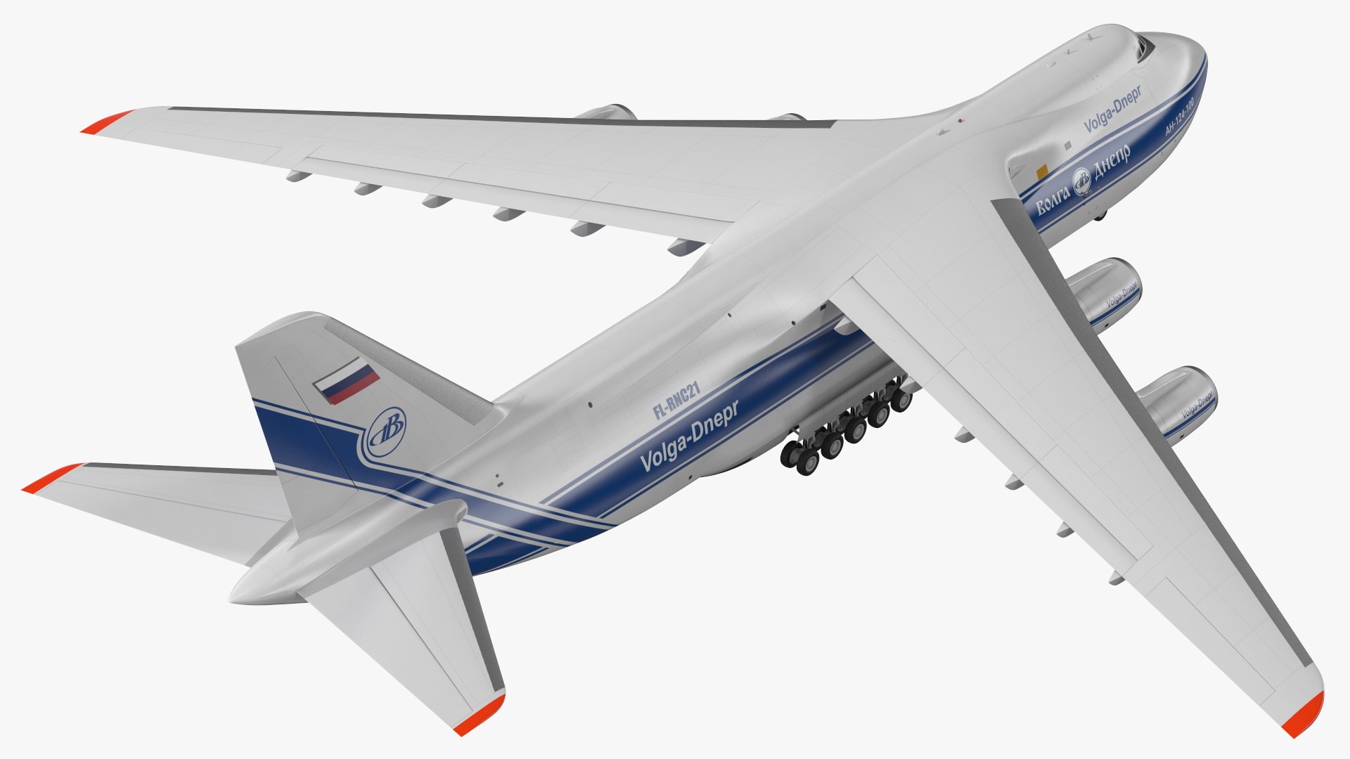 3D model Antonov An124 Ruslan Aircraft Volga Dnepr - TurboSquid 1772737