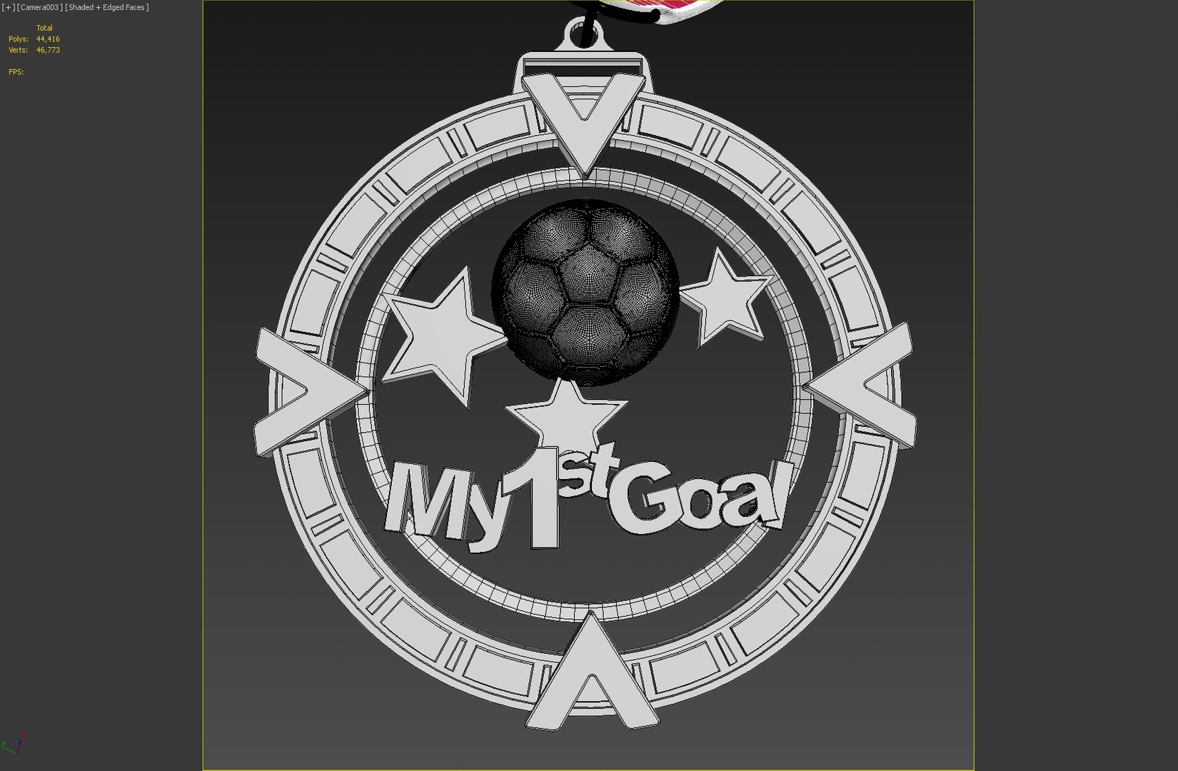 3D Printable Medal Goal Style Model - TurboSquid 1450433