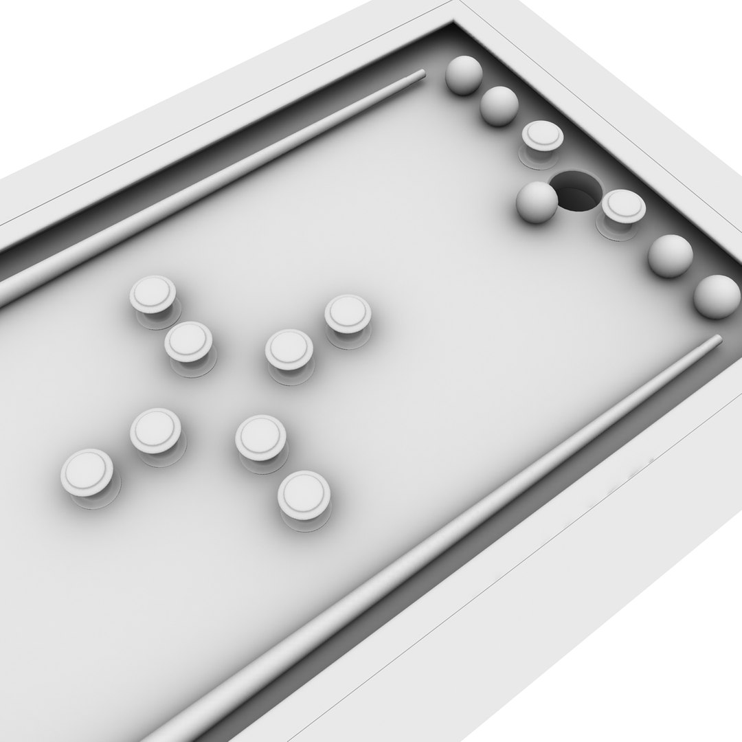 Bumper pool table 3D model - TurboSquid 1298512