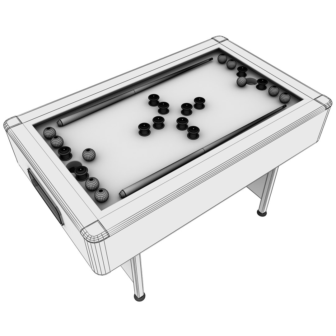 Bumper pool table 3D model - TurboSquid 1298512