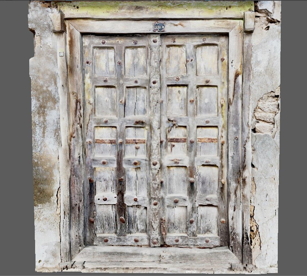 Ancient Wooden Door In The Streets During Medieval 3D Model ...