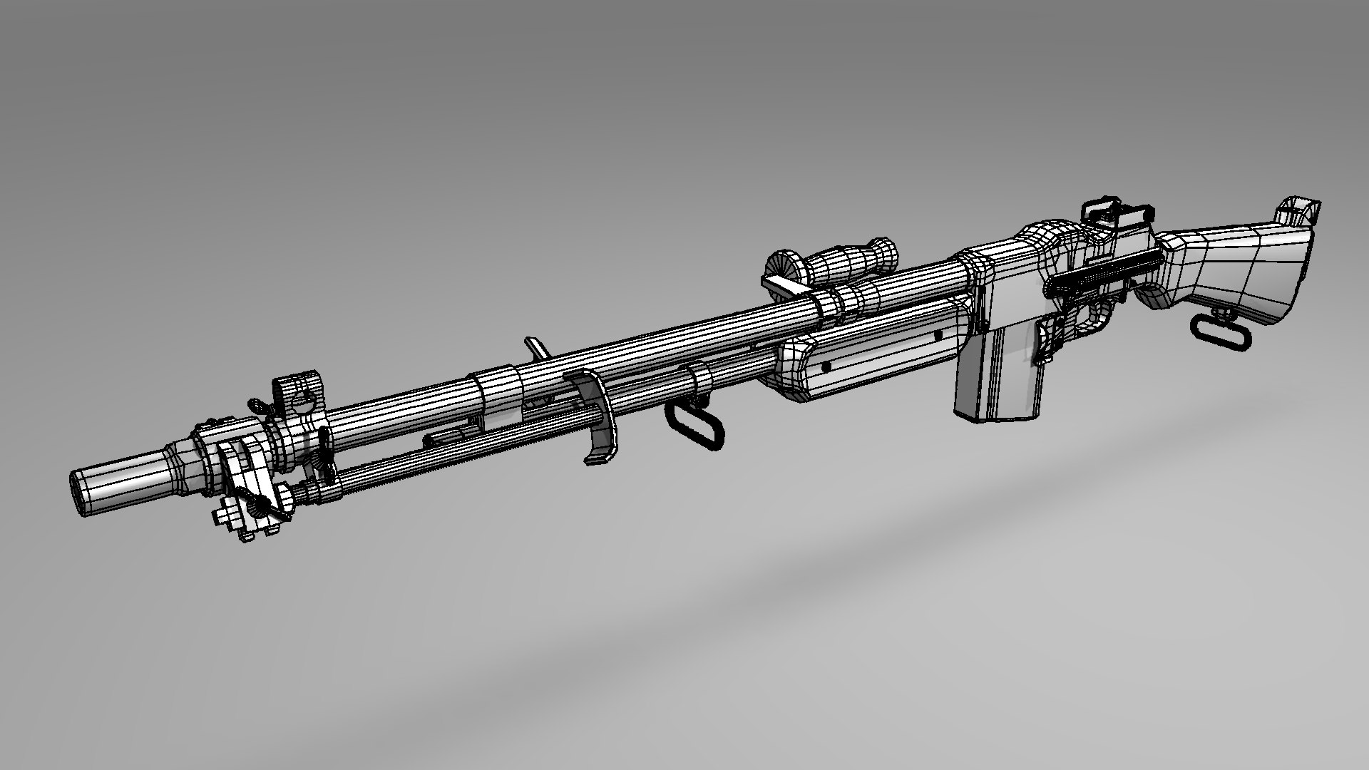 Browning Automatic Rifle BAR 3D Model - TurboSquid 2198034