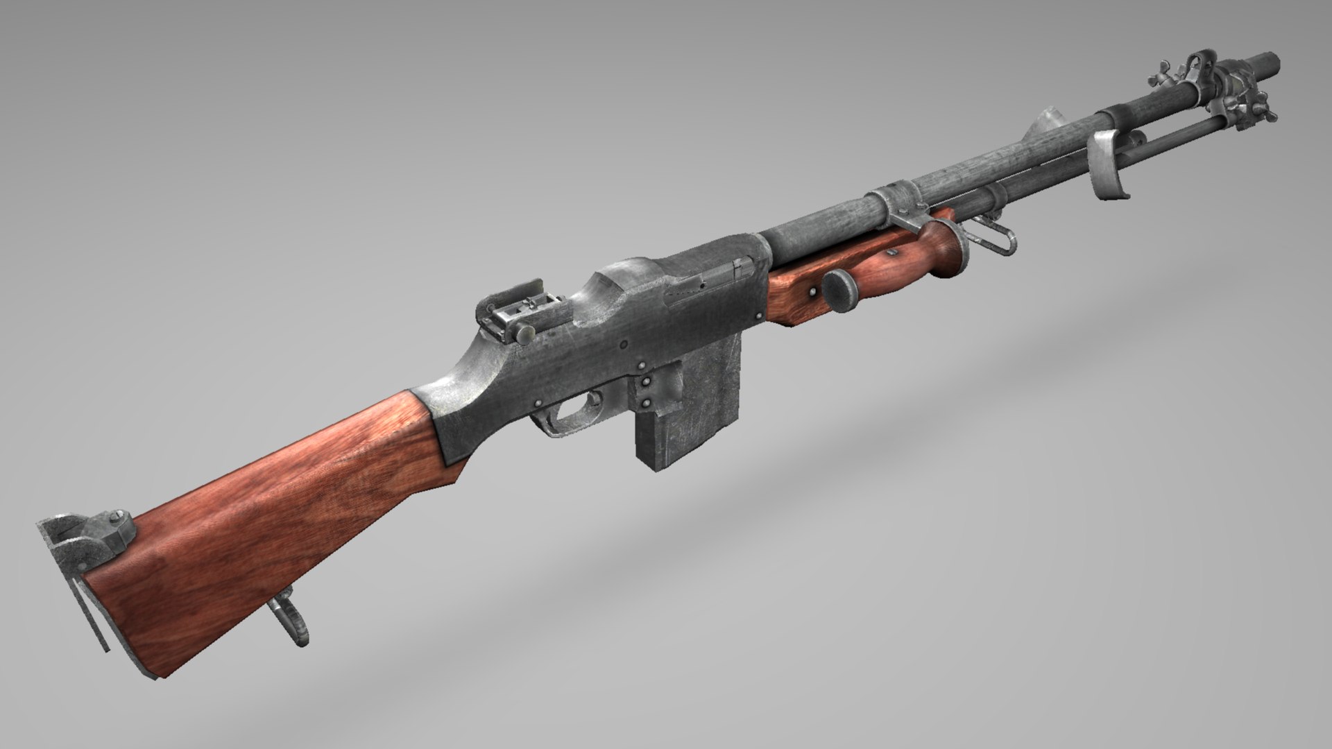 Browning Automatic Rifle BAR 3D Model - TurboSquid 2198034