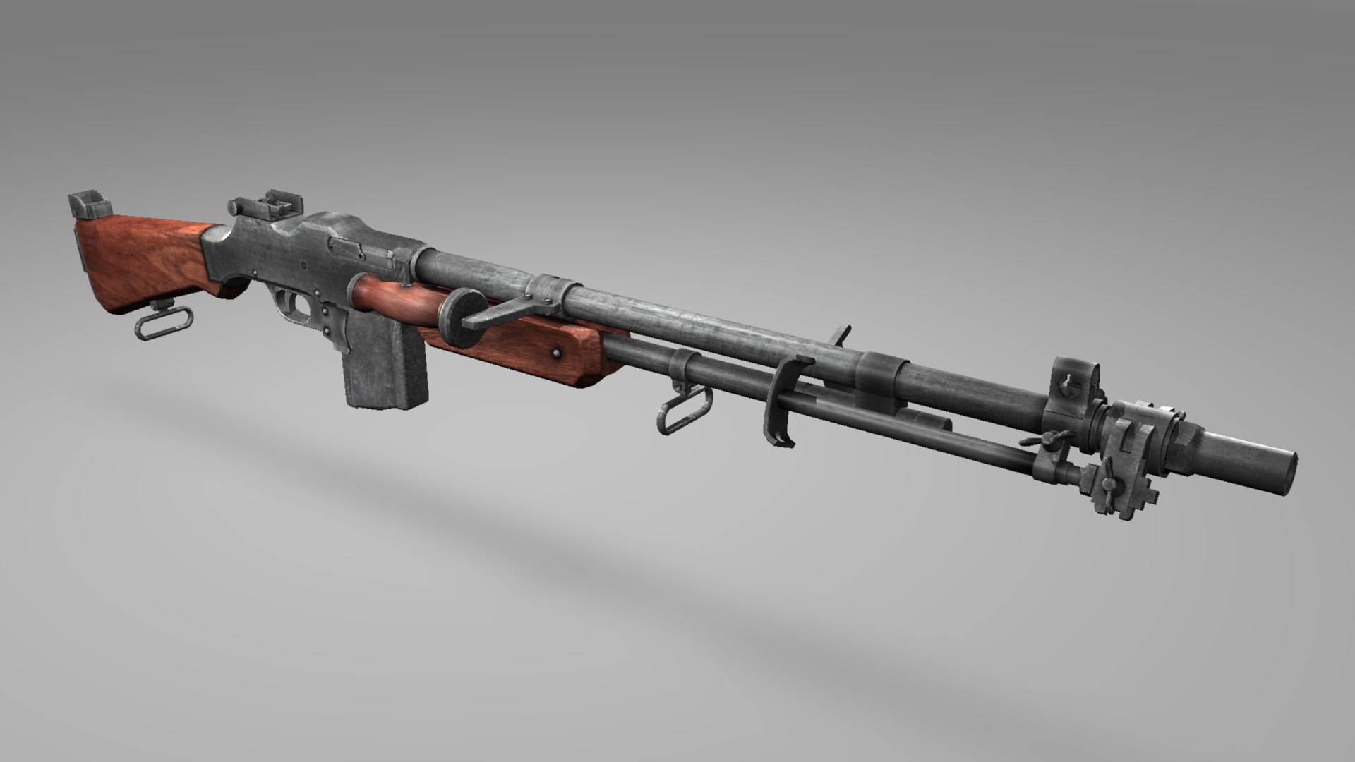 Browning Automatic Rifle BAR 3D Model - TurboSquid 2198034