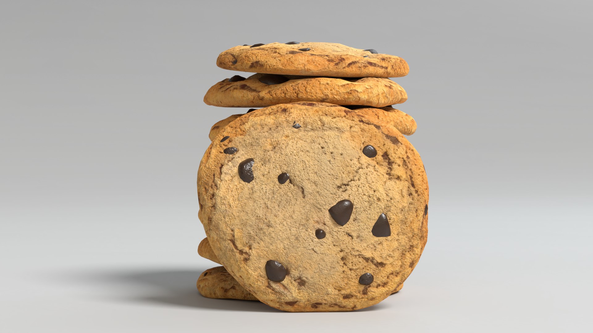 Chocolate Chip Cookies Model - TurboSquid 1515460