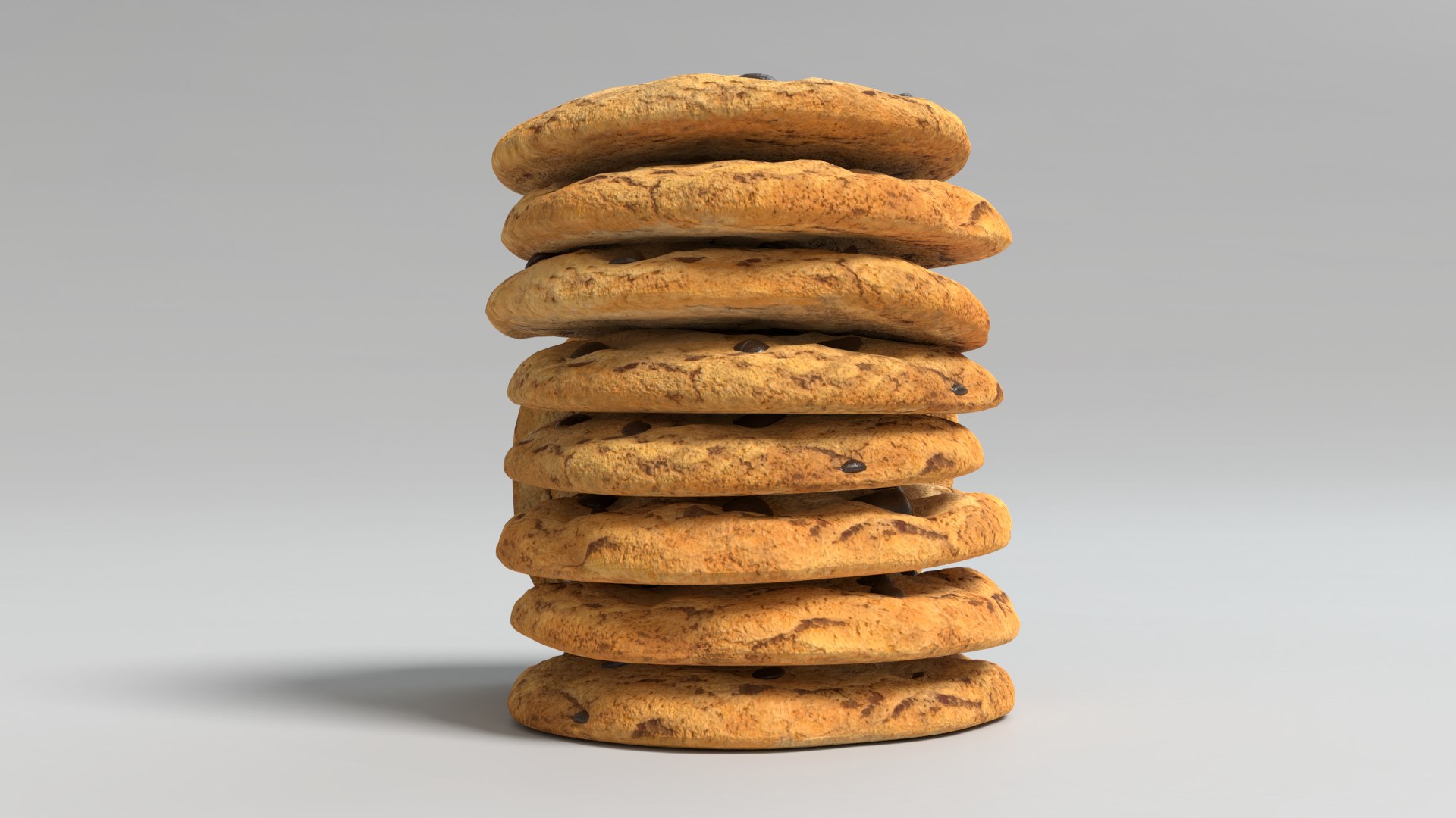 Chocolate Chip Cookies Model - TurboSquid 1515460