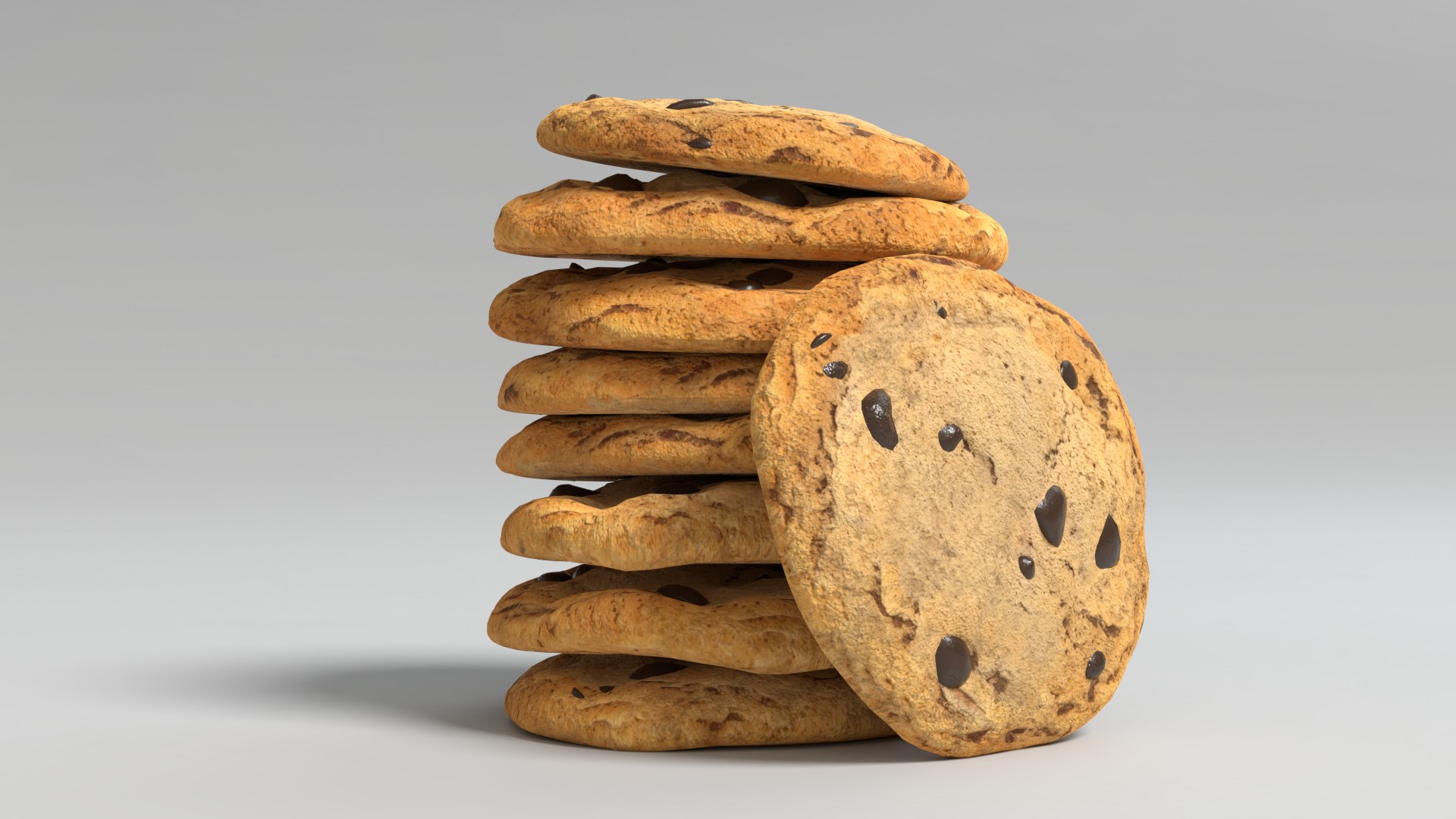 Chocolate Chip Cookies Model - TurboSquid 1515460