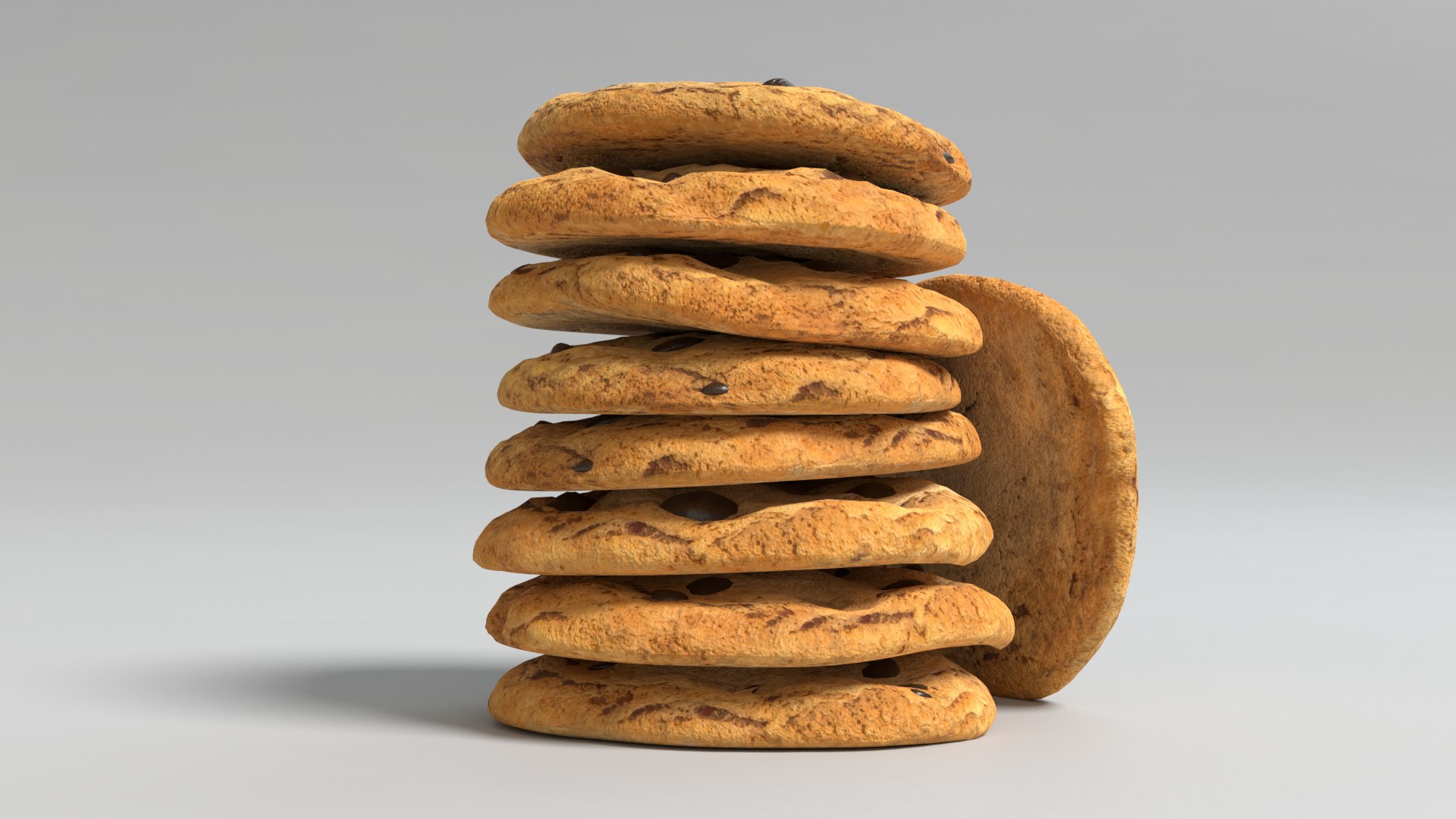 Chocolate Chip Cookies Model - TurboSquid 1515460