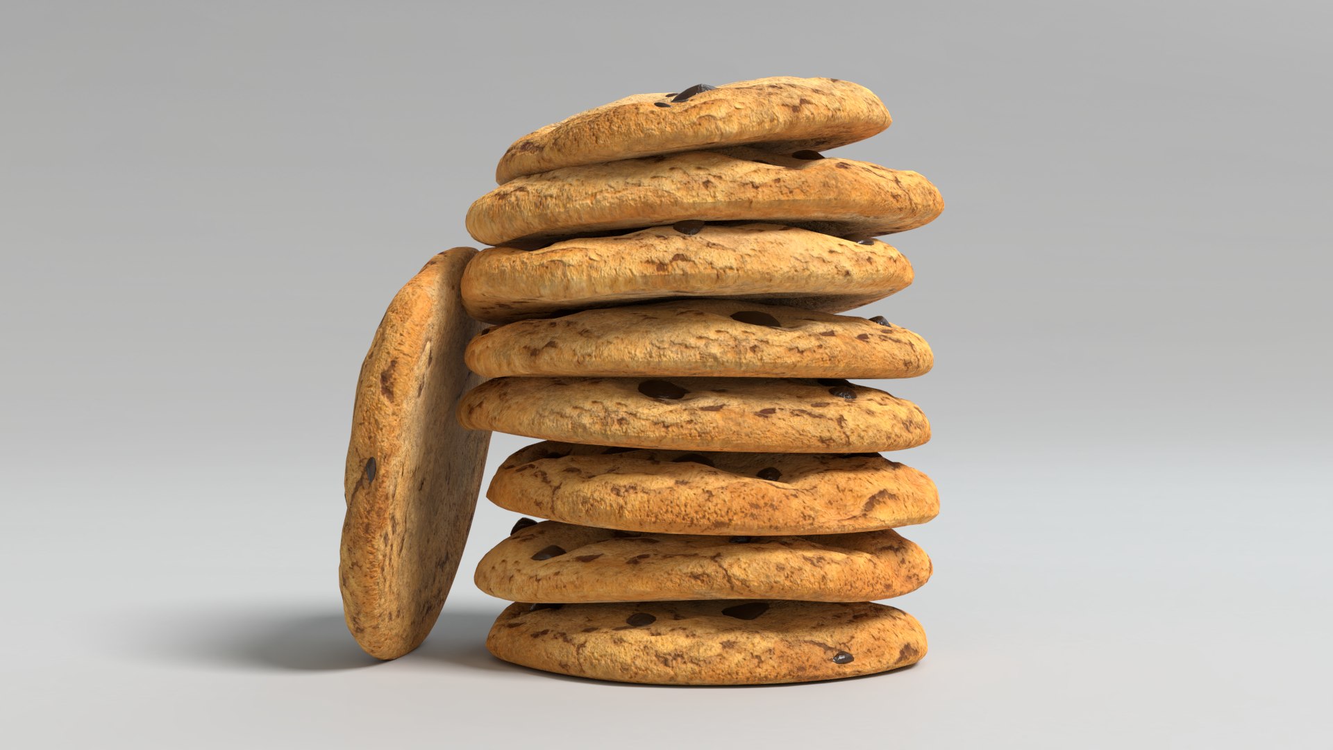 Chocolate Chip Cookies Model - TurboSquid 1515460