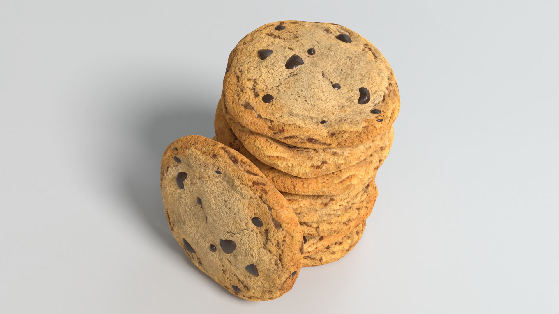 Chocolate Chip Cookies Model - TurboSquid 1515460
