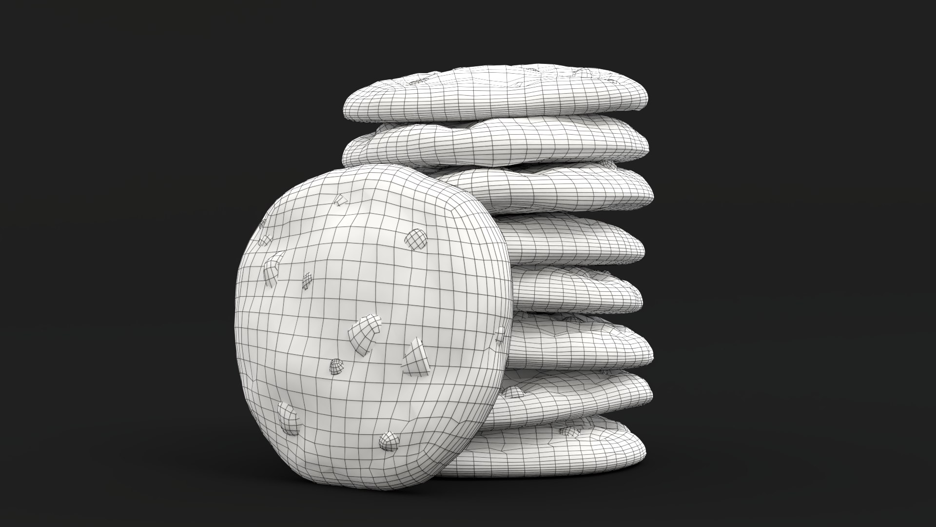 Chocolate Chip Cookies Model - TurboSquid 1515460