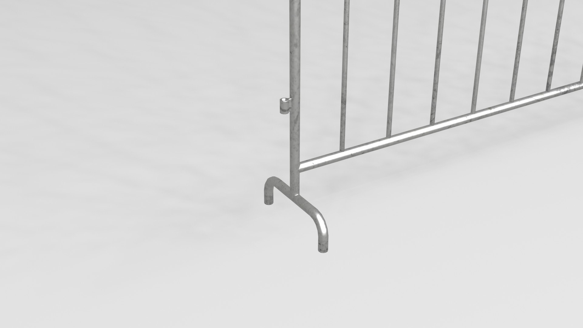 3D Metal fence barrier 3 meters - TurboSquid 2155252