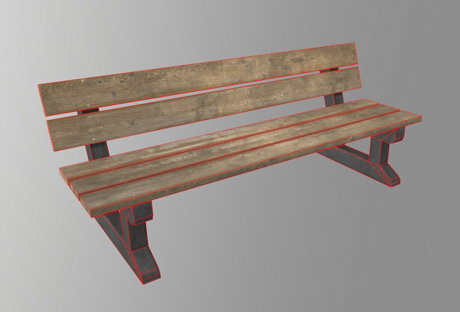 3D Bench Pbr Blender - TurboSquid 1546303