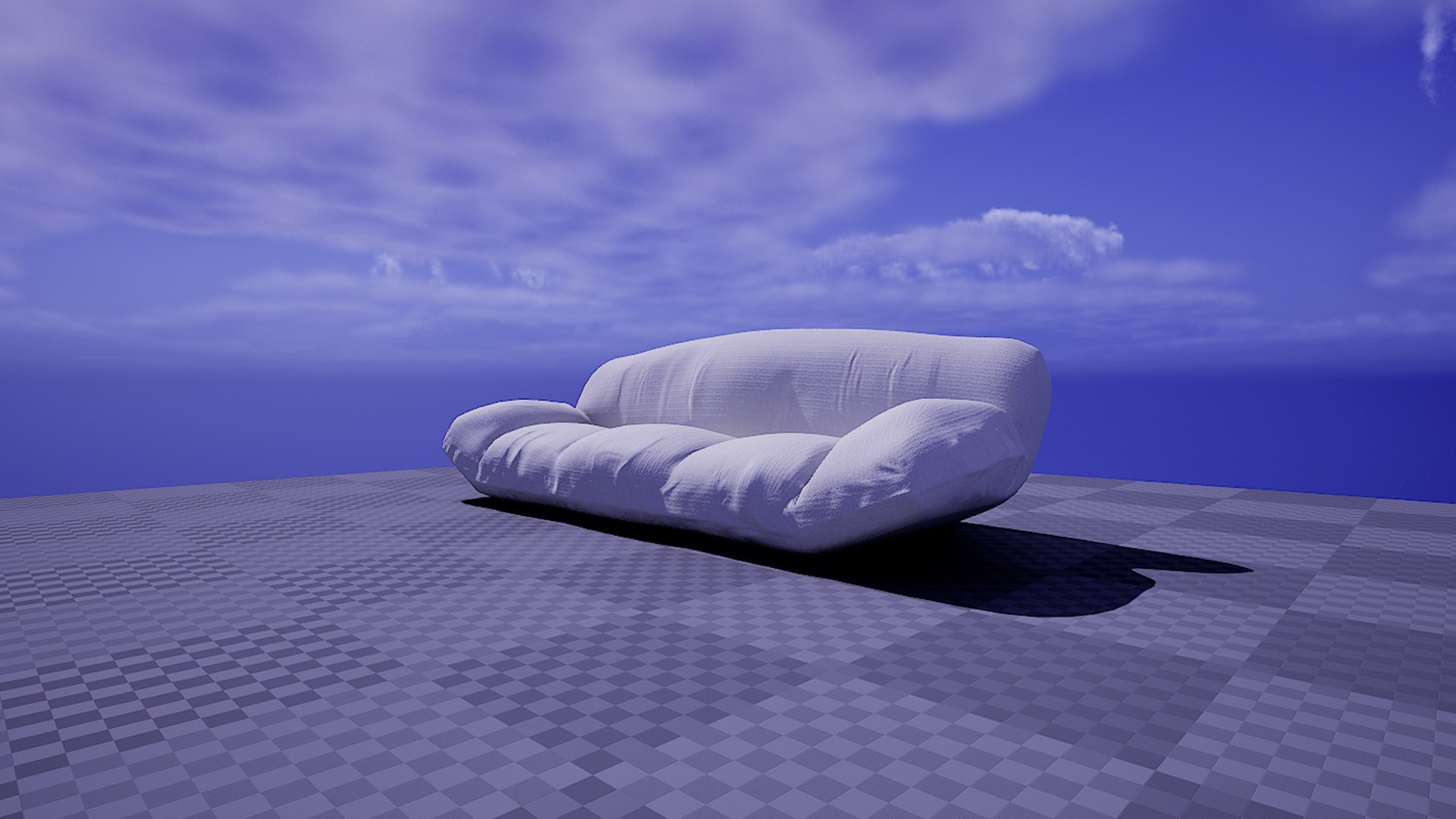 3D Low-Poly Comfortable Couch - TurboSquid 2233161