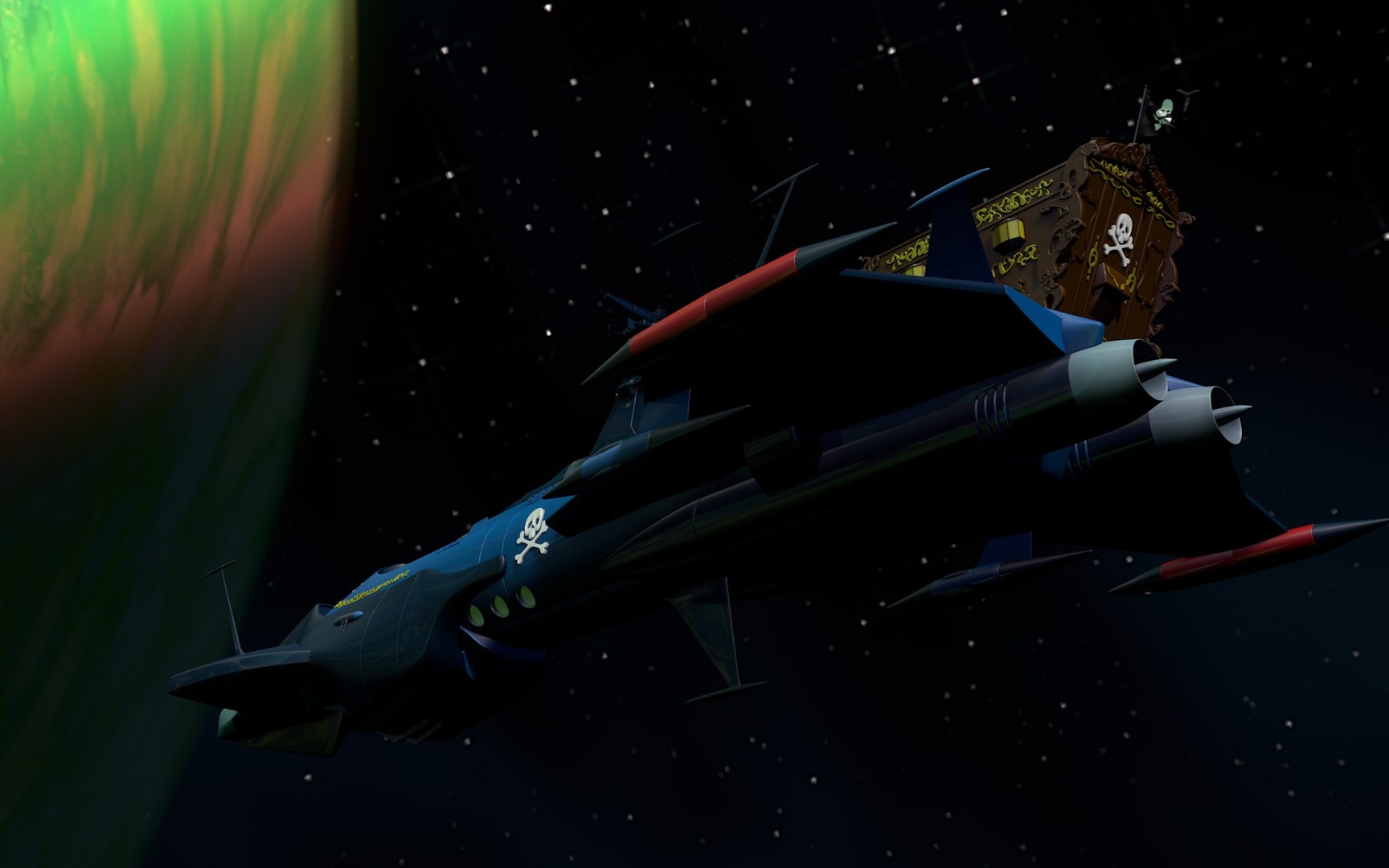 Arcadia Spaceship Captain Harlock 3D Model - TurboSquid 1714078