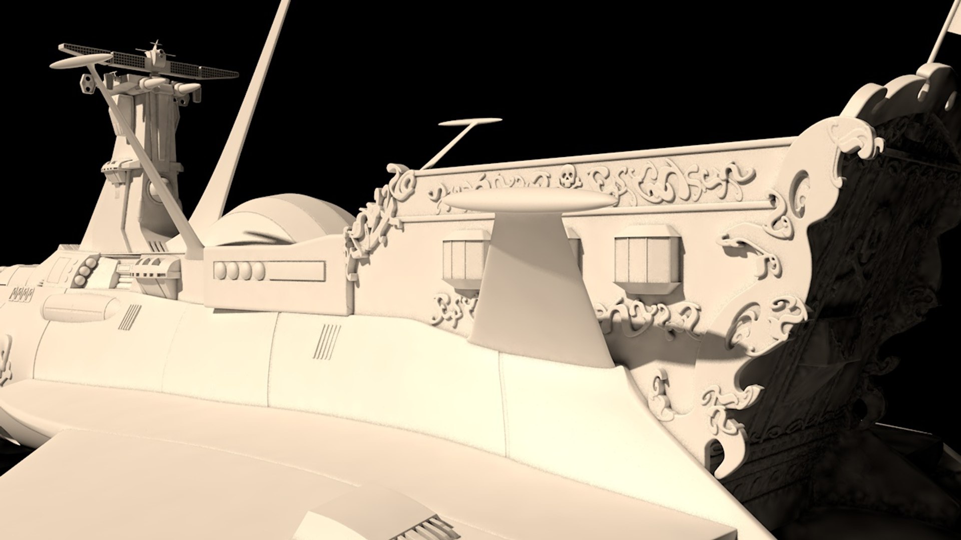 Arcadia Spaceship Captain Harlock 3D Model - TurboSquid 1714078