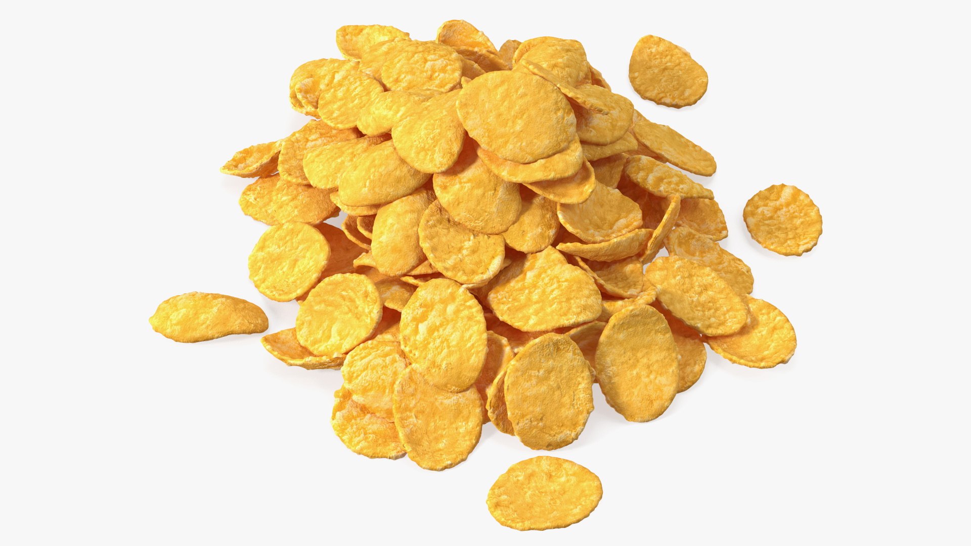 Pile of Dry Corn Flakes 3D model - TurboSquid 1747722