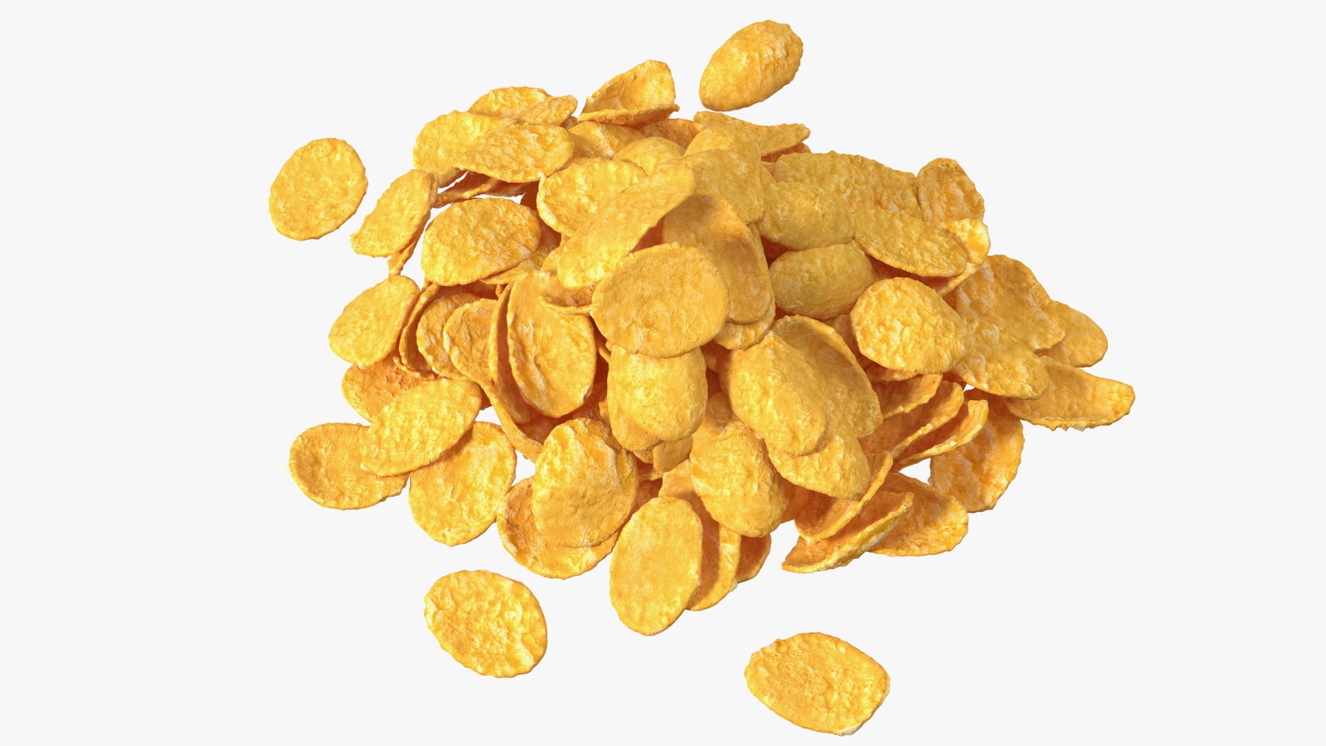 Pile Of Dry Corn Flakes 3D Model - TurboSquid 1747722