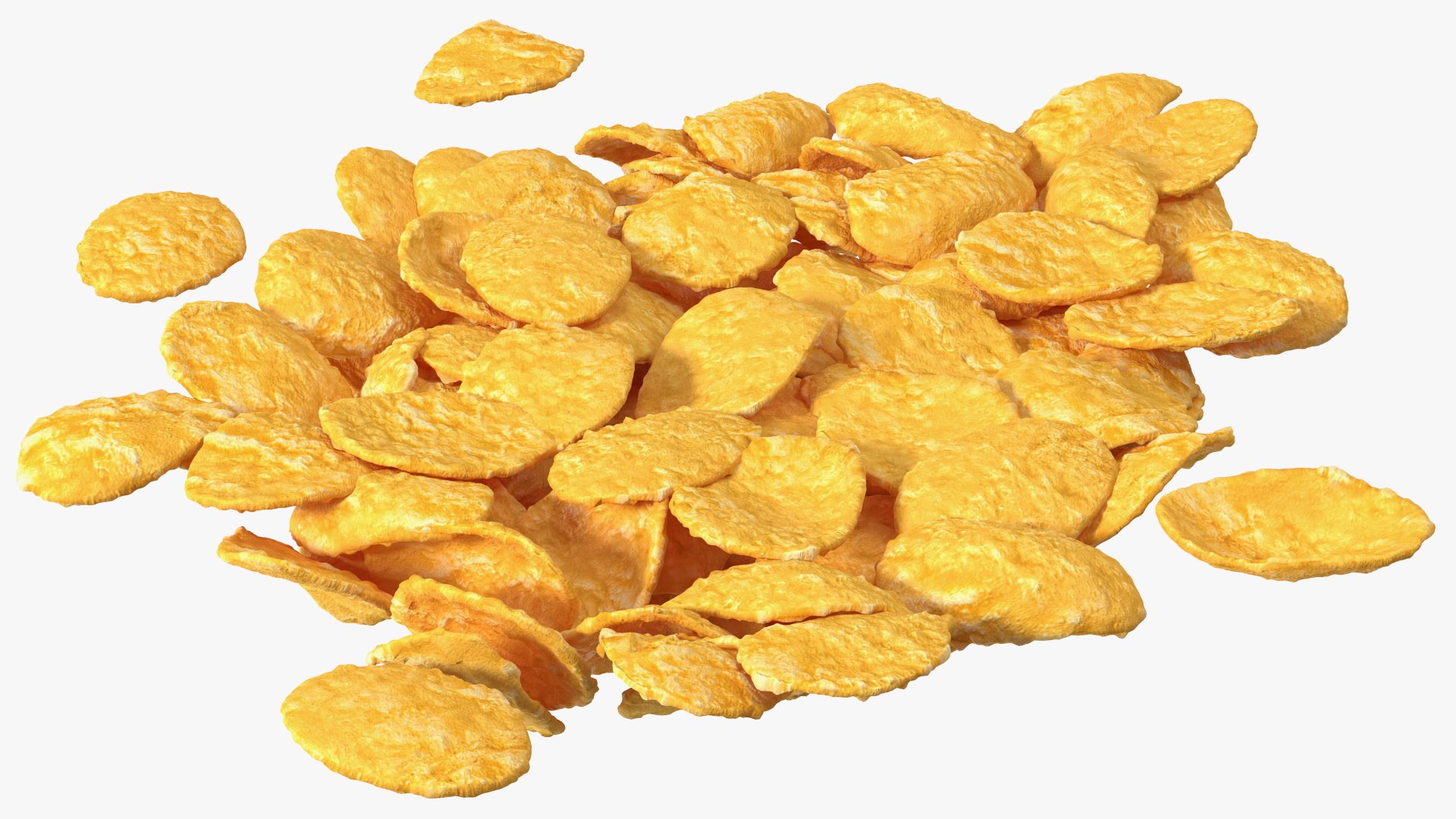 Pile Of Dry Corn Flakes 3D Model - TurboSquid 1747722