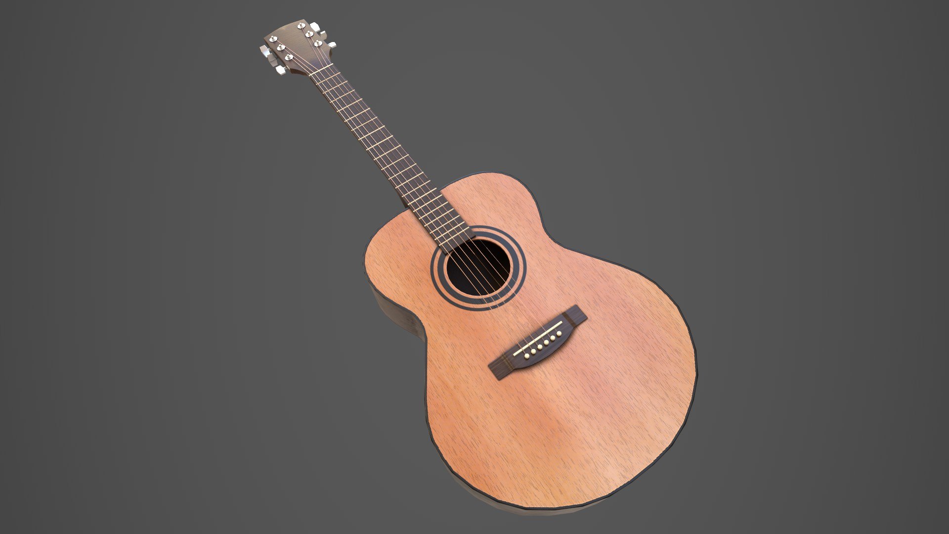 Acoustic Guitar 3D model - TurboSquid 2006111