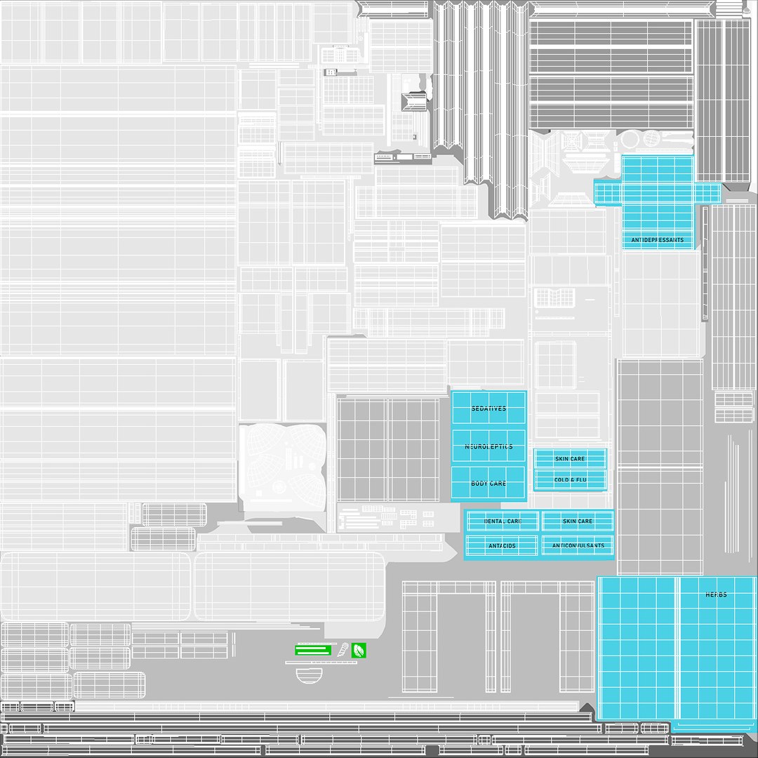Modern Pharmacy Interior 3D Model - TurboSquid 2369021