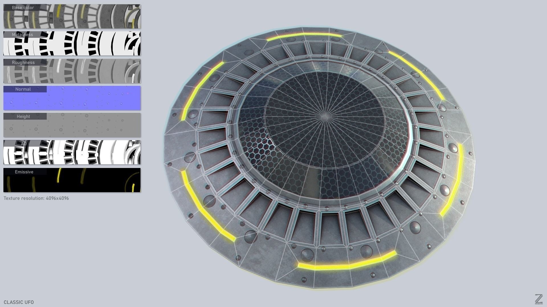 Classic UFO Collection 3D Model - TurboSquid 2244780