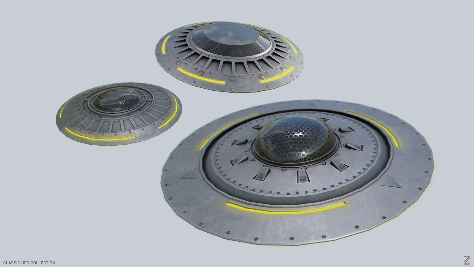 Classic UFO Collection 3D Model - TurboSquid 2244780
