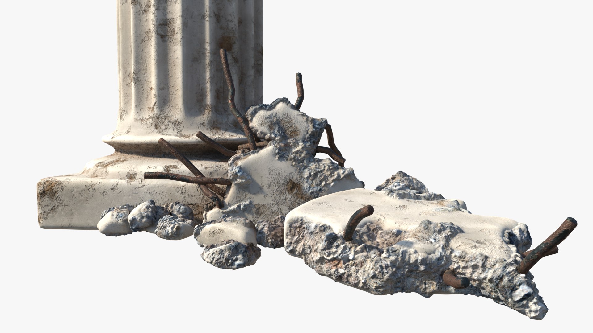 Broken Pillar 3 3D - TurboSquid 1875882