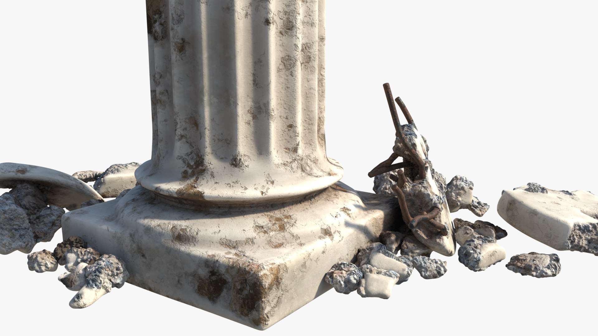Broken Pillar 3 3D - TurboSquid 1875882