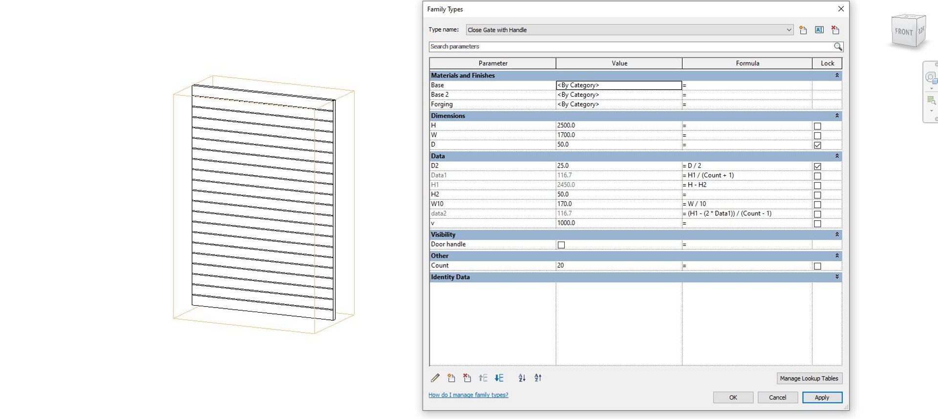 Free 3D Revit Family Gate - TurboSquid 1678650