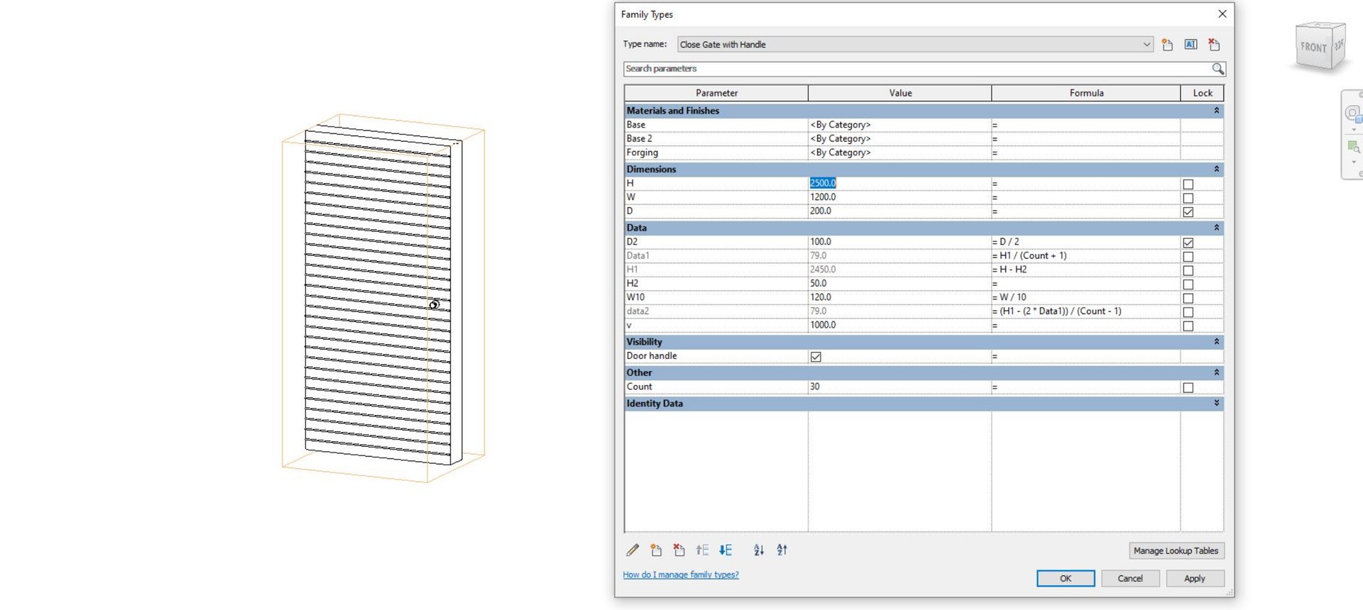 Free 3D Revit Family Gate - TurboSquid 1678650