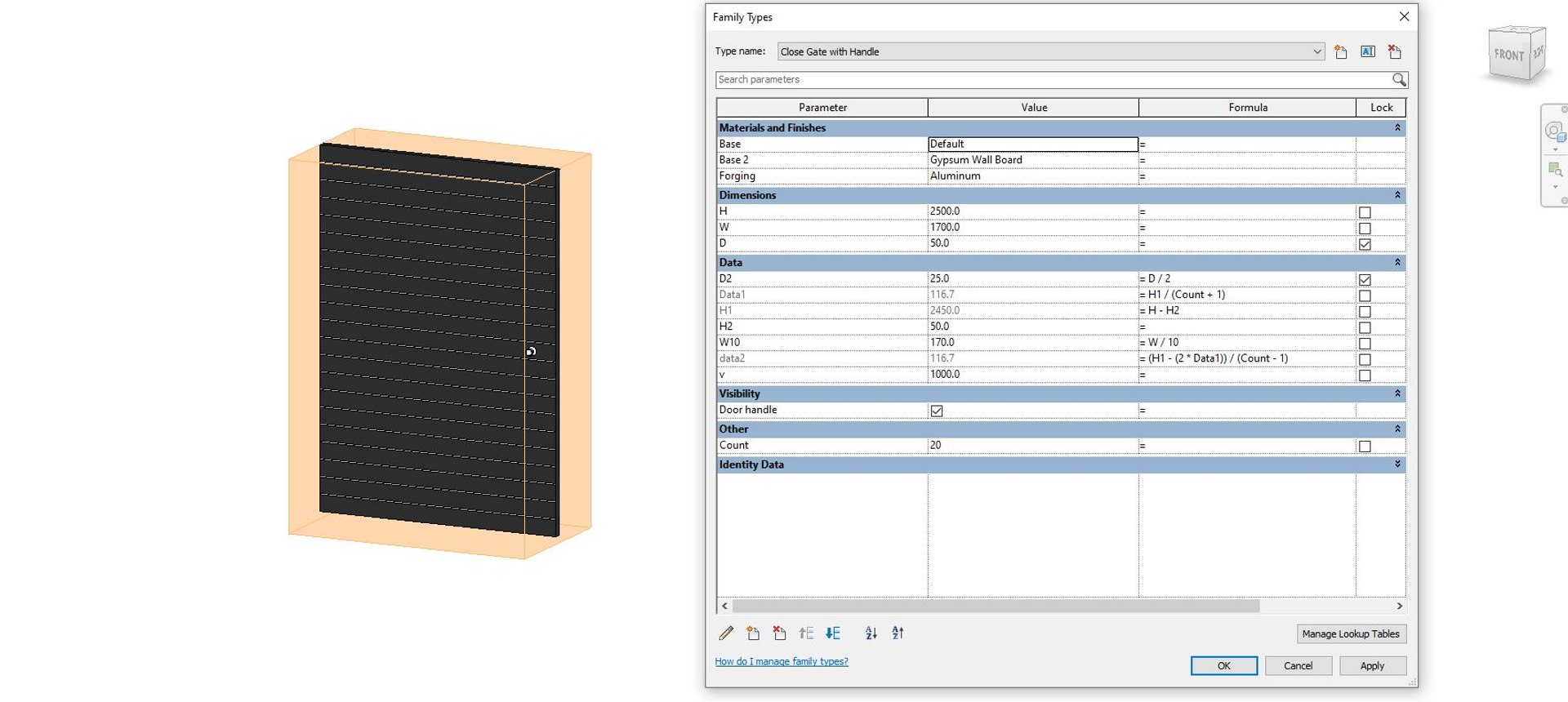 Free 3D Revit Family Gate - TurboSquid 1678650