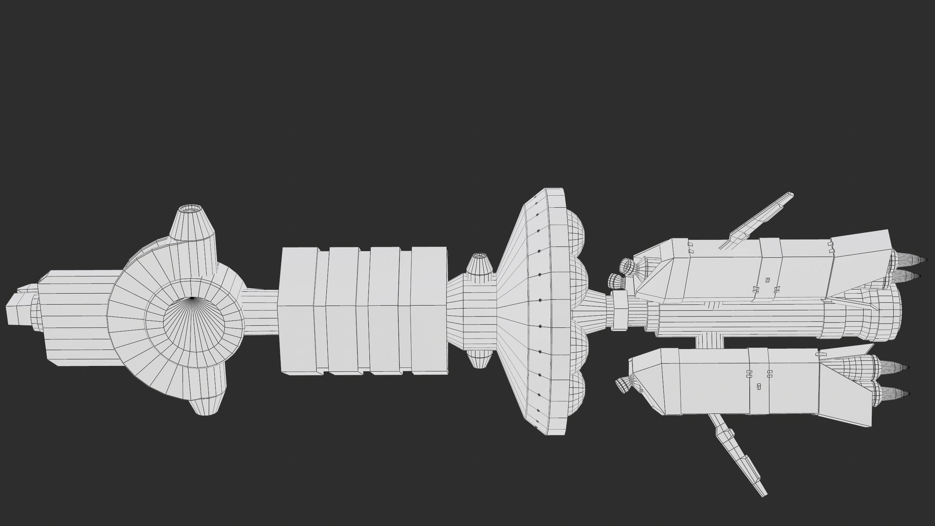 3D 3D Lowpoly Cartoon Command Capital Spaceship 08 Rigged PBR Model - TurboSquid 2153347