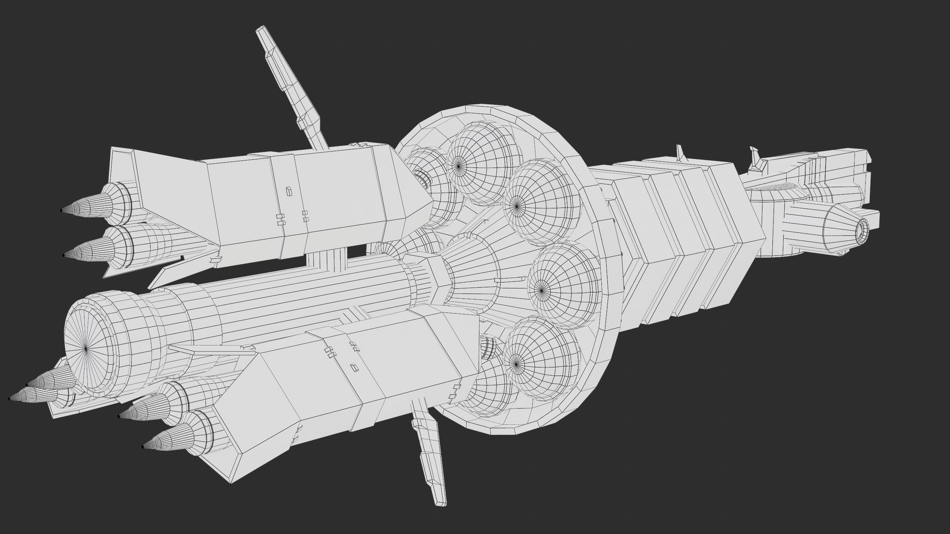 3D 3D Lowpoly Cartoon Command Capital Spaceship 08 Rigged PBR Model - TurboSquid 2153347