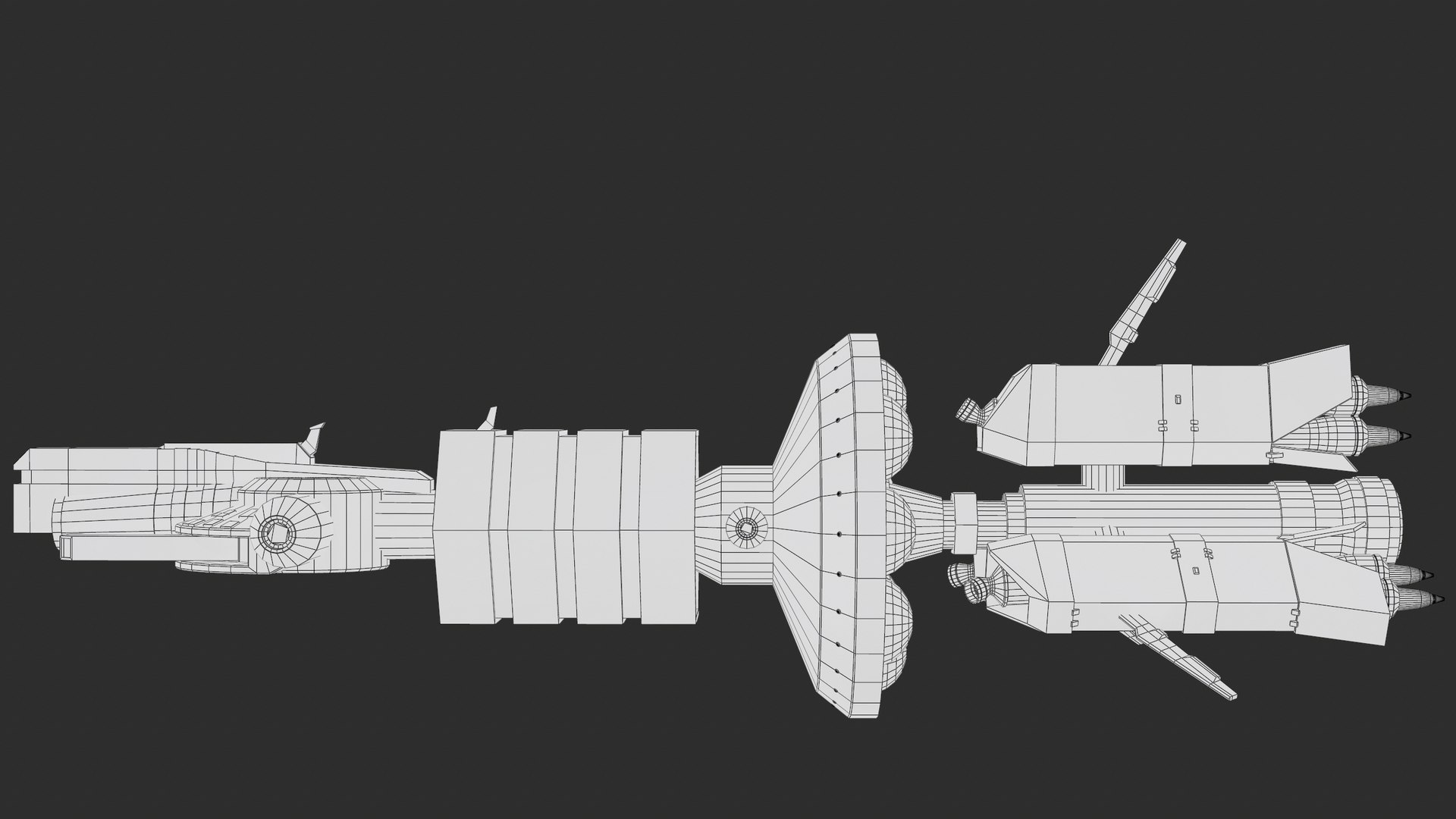 3D 3D Lowpoly Cartoon Command Capital Spaceship 08 Rigged PBR Model - TurboSquid 2153347