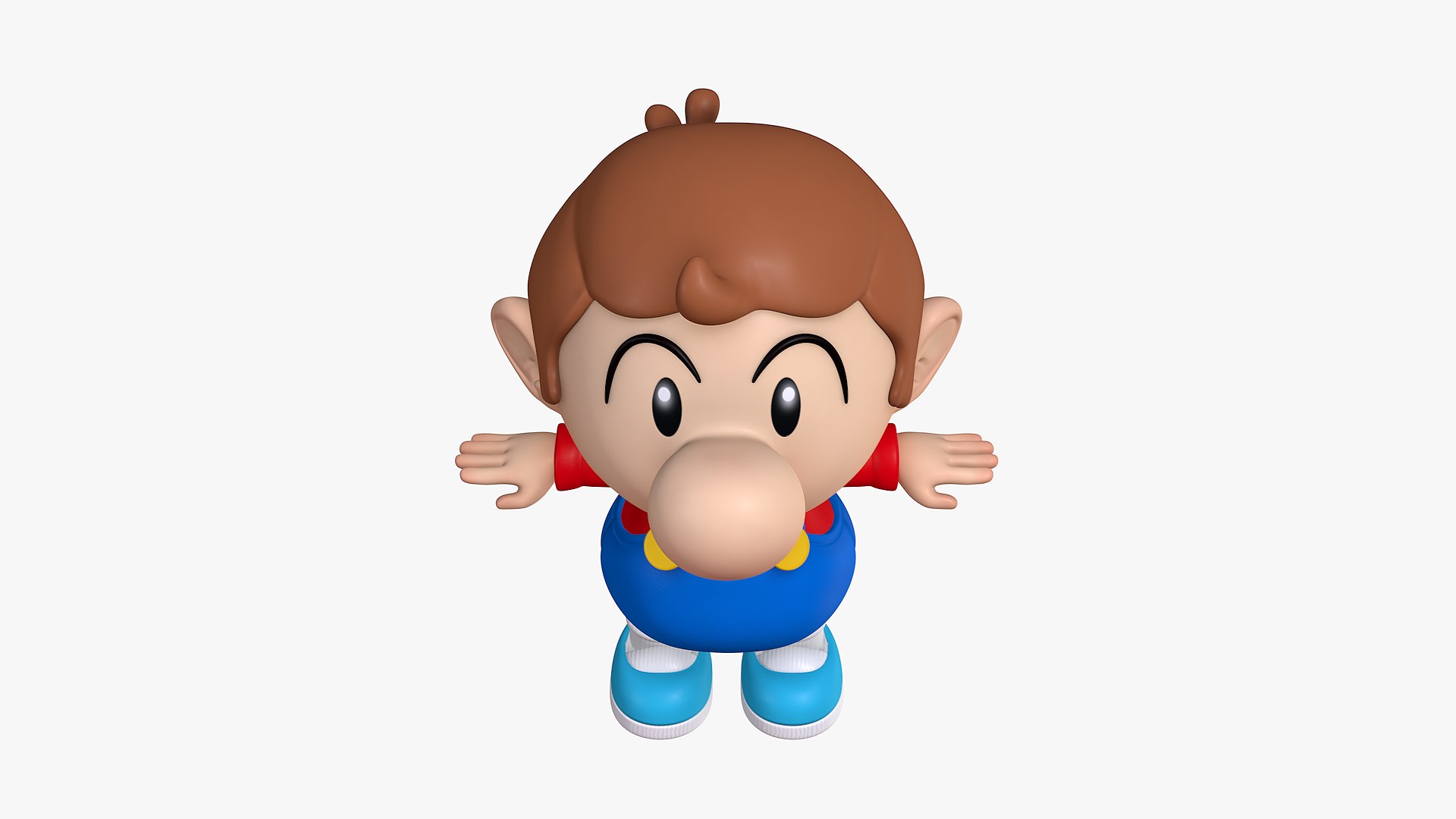 3D Baby Super Mario Character 8k Model - TurboSquid 1828607